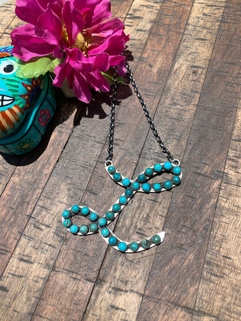 Custom Letter Cursive L Necklace – Hippie Cowgirl Couture
