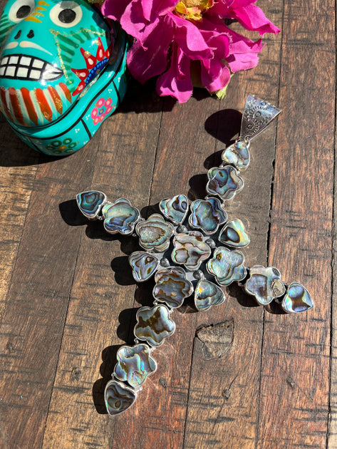 Abalone Cross Pendant – Hippie Cowgirl Couture
