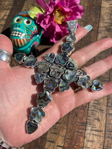 Abalone Cross Pendant – Hippie Cowgirl Couture