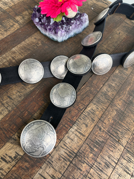 Sterling Buffalo Coin Concho Belt – Hippie Cowgirl Couture