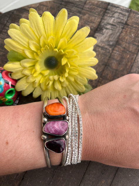 3 Stone Mixed Spiny Cuffs 1-8 – Hippie Cowgirl Couture