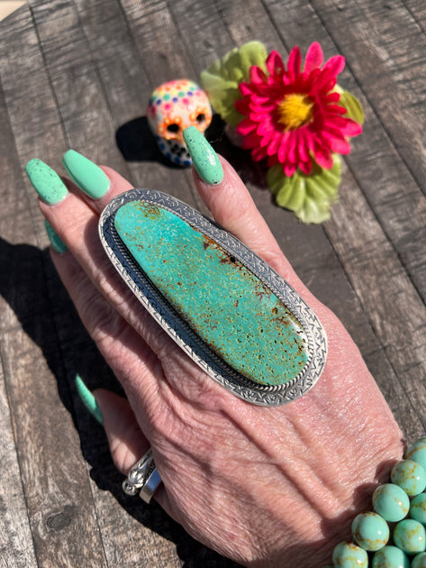 Adjustable Kingman Slab Ring #7 – Hippie Cowgirl Couture