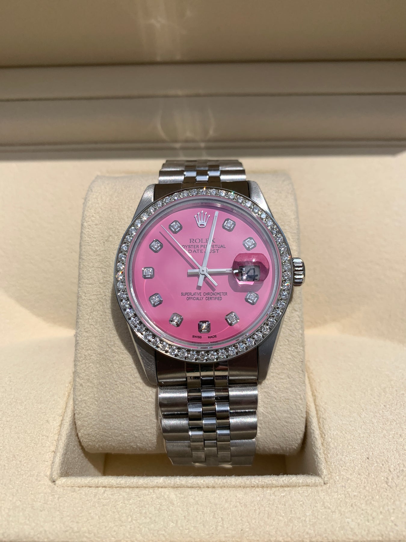 Refurbished/Pre-Owned Custom "Pink" Rolex Watch – Hippie Cowgirl Couture